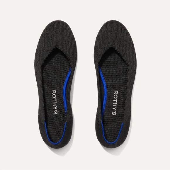 Rothy's | Shoes | Rothys The Flat In Black Solid Round Toe Ballet Flats ...